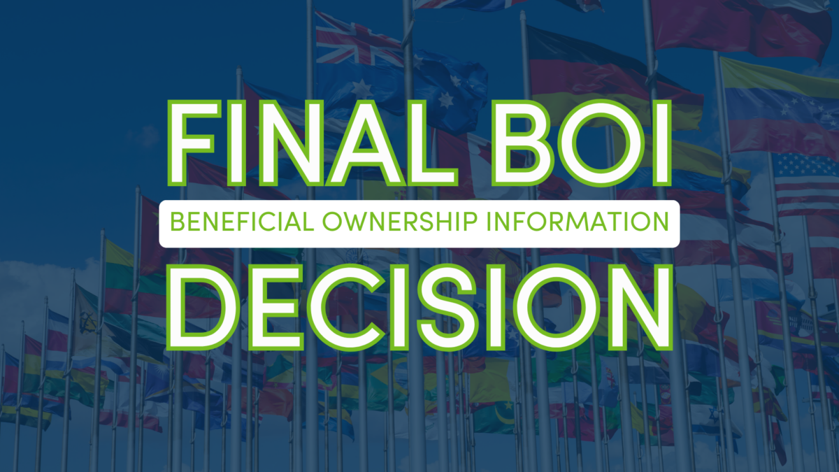 BOI Reporting Update: No Fines or Penalties